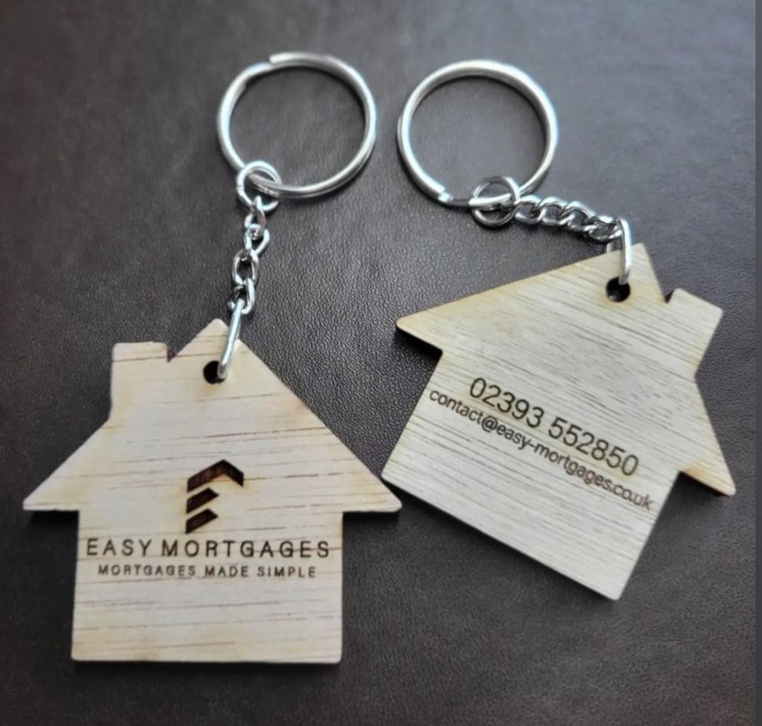 Personalised Wooden Keyrings Wholesale Bulk Promotional Logo Wedding ...