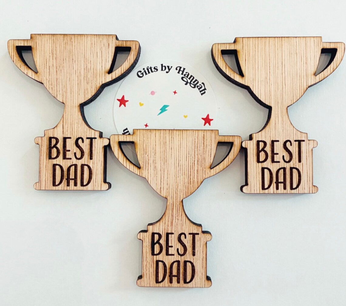 Fathers Day Best Dad Award Token. Fathers Day Crafting. - Etsy
