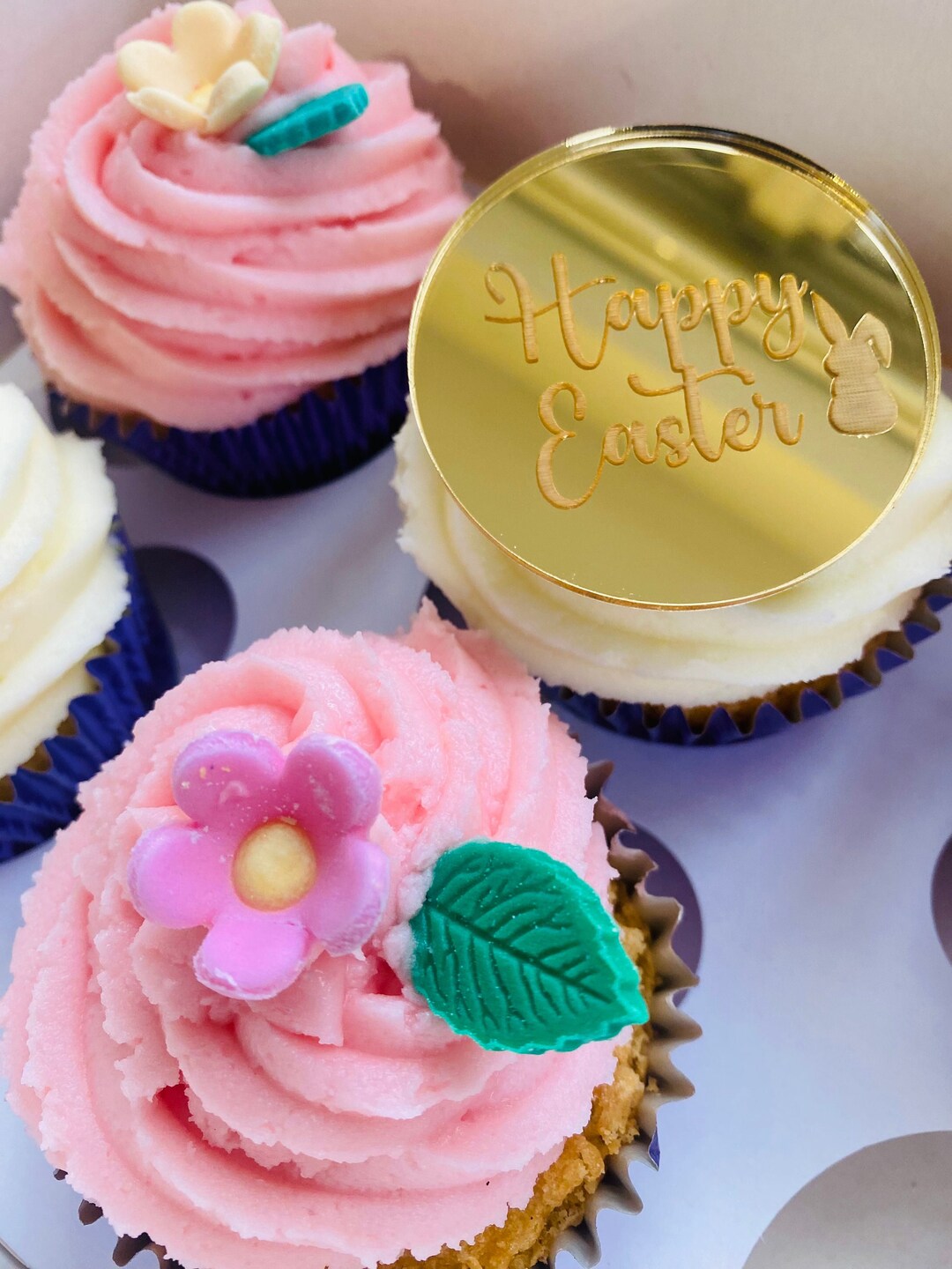 Happy Easter Cupcake Disc Topper Acrylic Cake Decorations Cake Topper ...