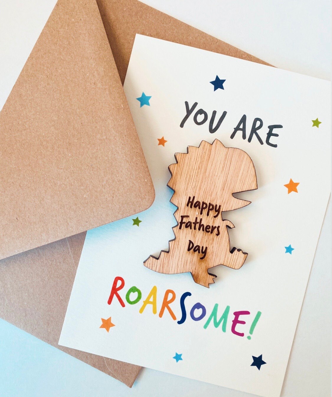 Roarsome Fathers Day Card Dinosaur Can Be Personalised - Etsy