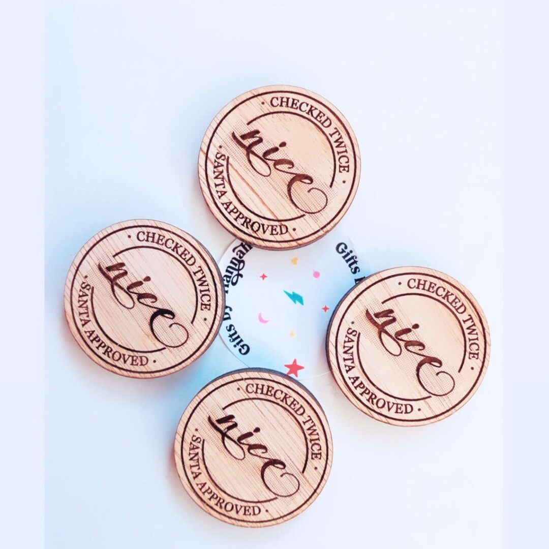 Santa's Nice List Crafting Tokens Christmas Eve - Etsy