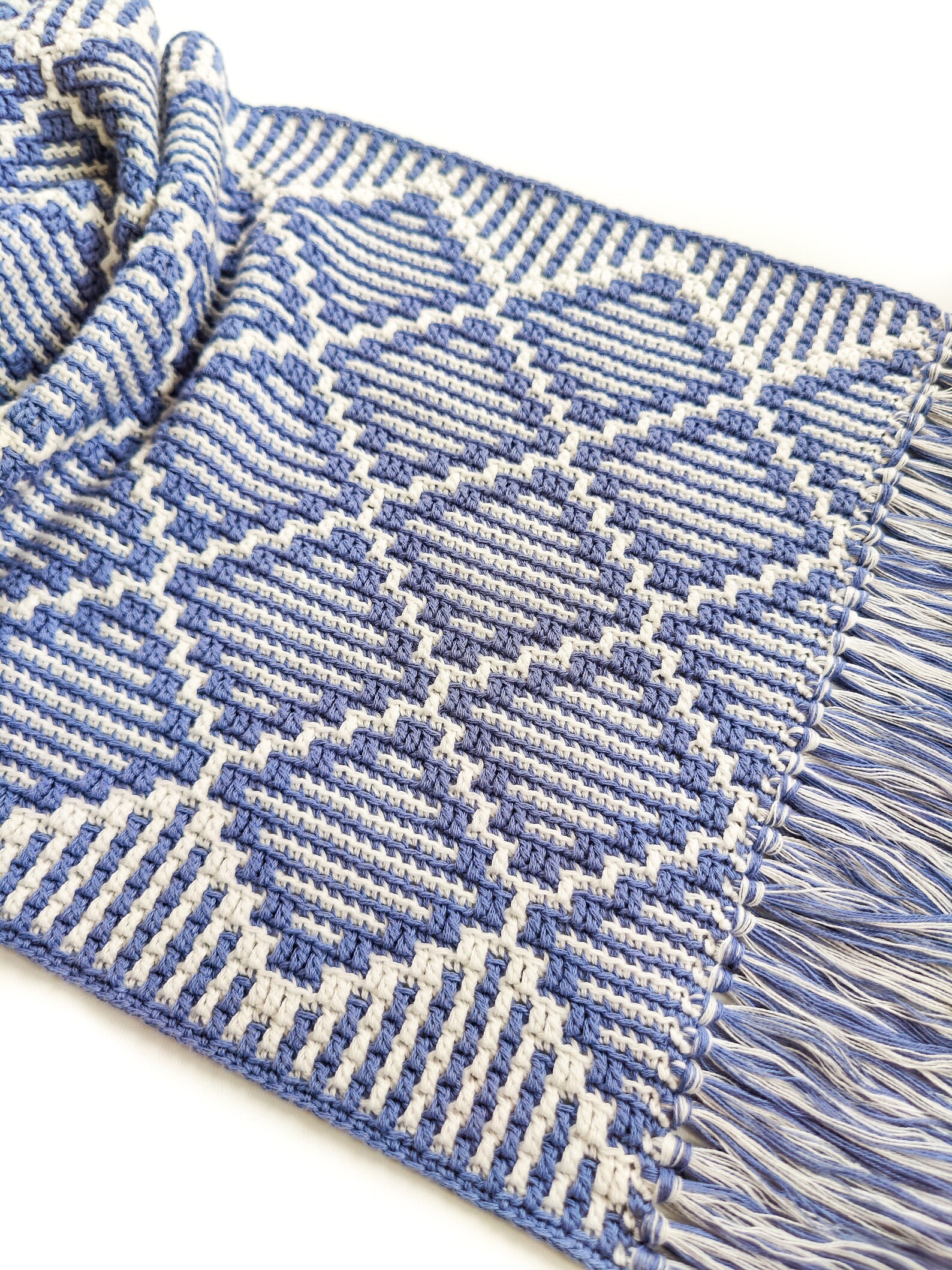Crochet Pattern Ladder of Life Scarf, Diamond, Crocheted Scarf, Pattern ...