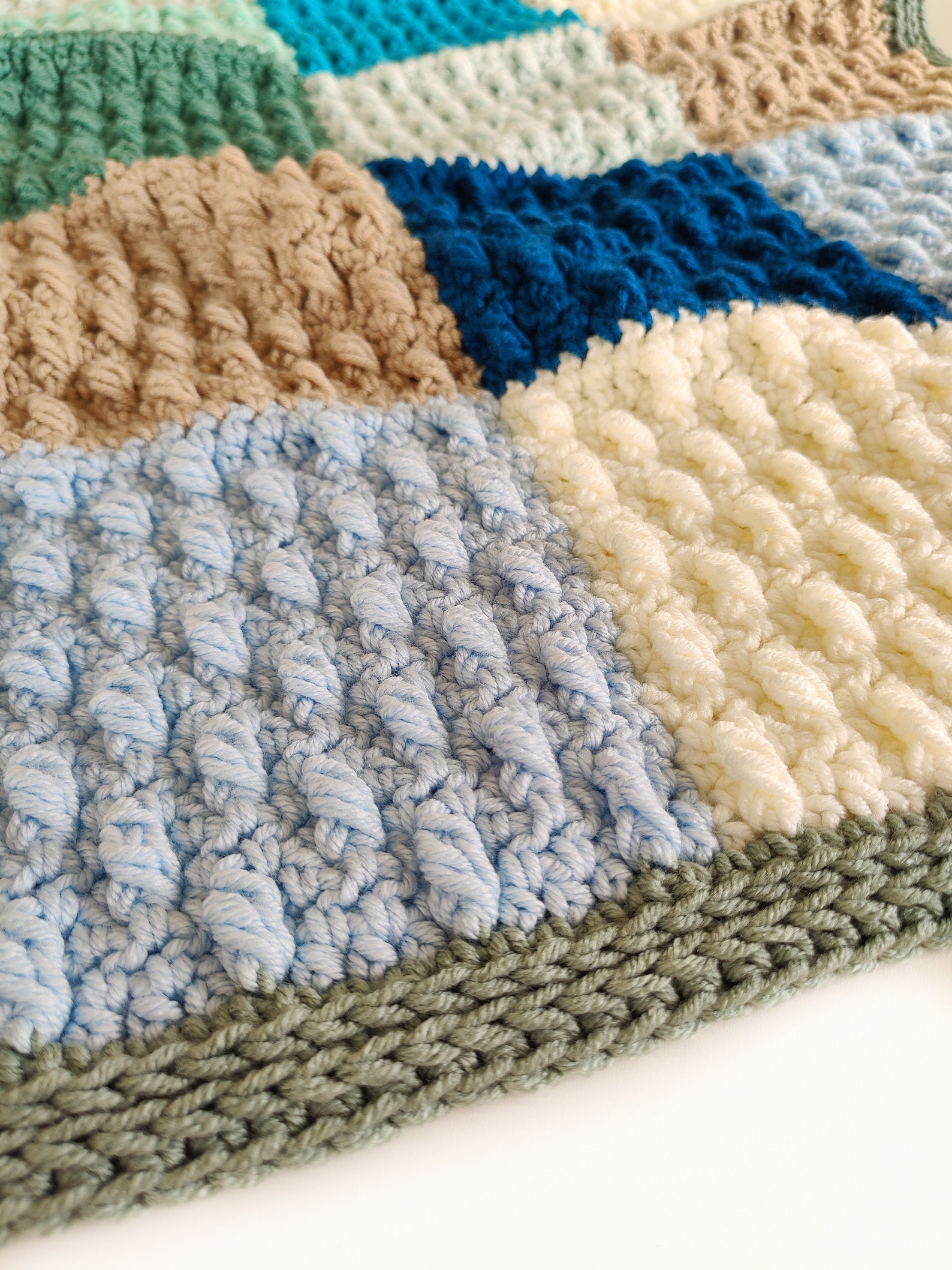 Crochet Pattern Happy Blocks Blanket, Crochet Blanket, Pattern, Crochet ...