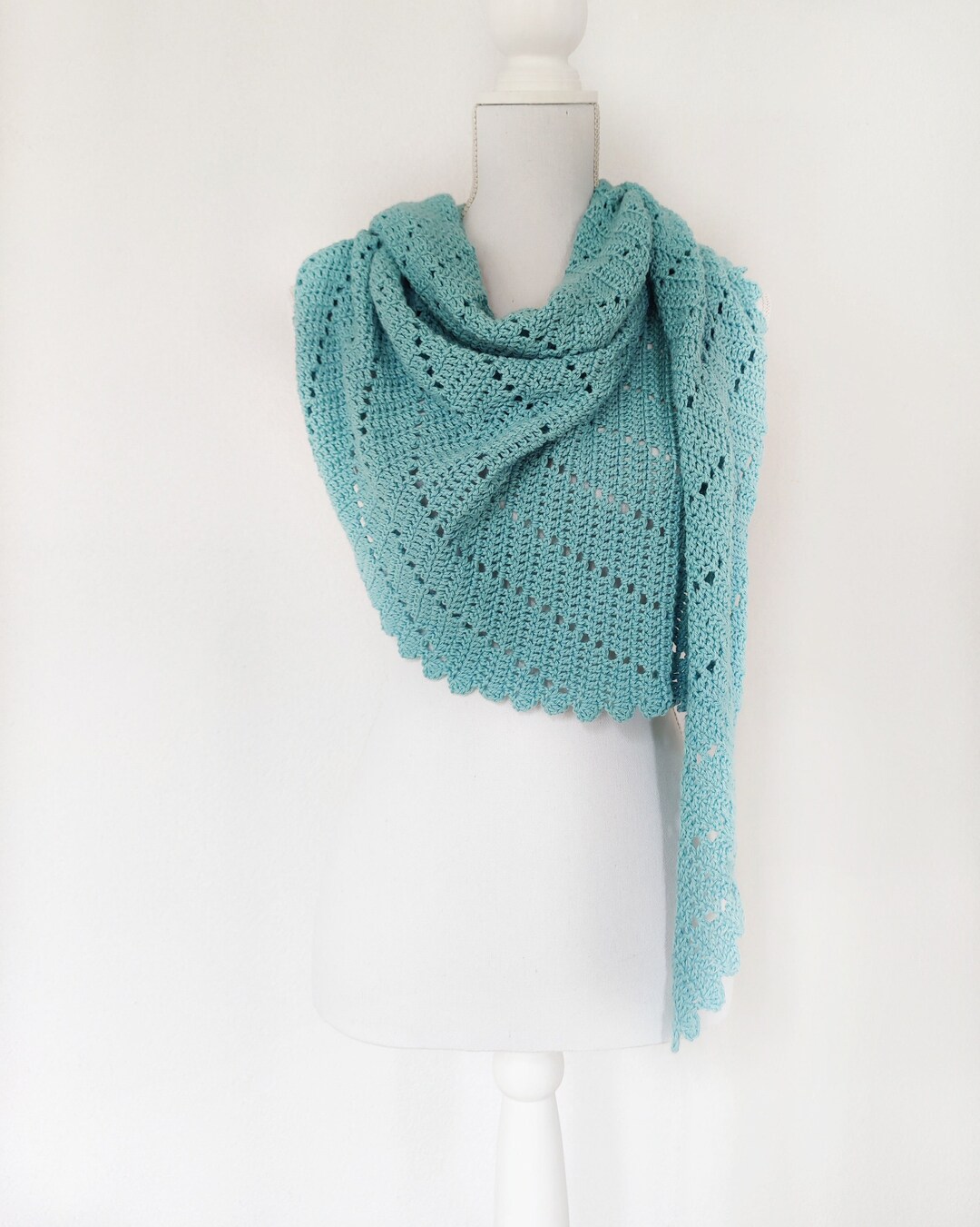 Crochet Pattern Summer Ends Scarf, Crocheted Scarf, Shawl, Triangle ...