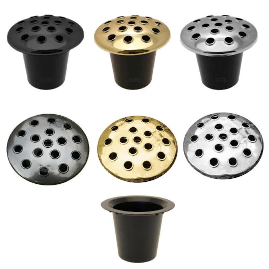 Black Gold Silver Memorial Grave Flower Vase Container Holder Base ...