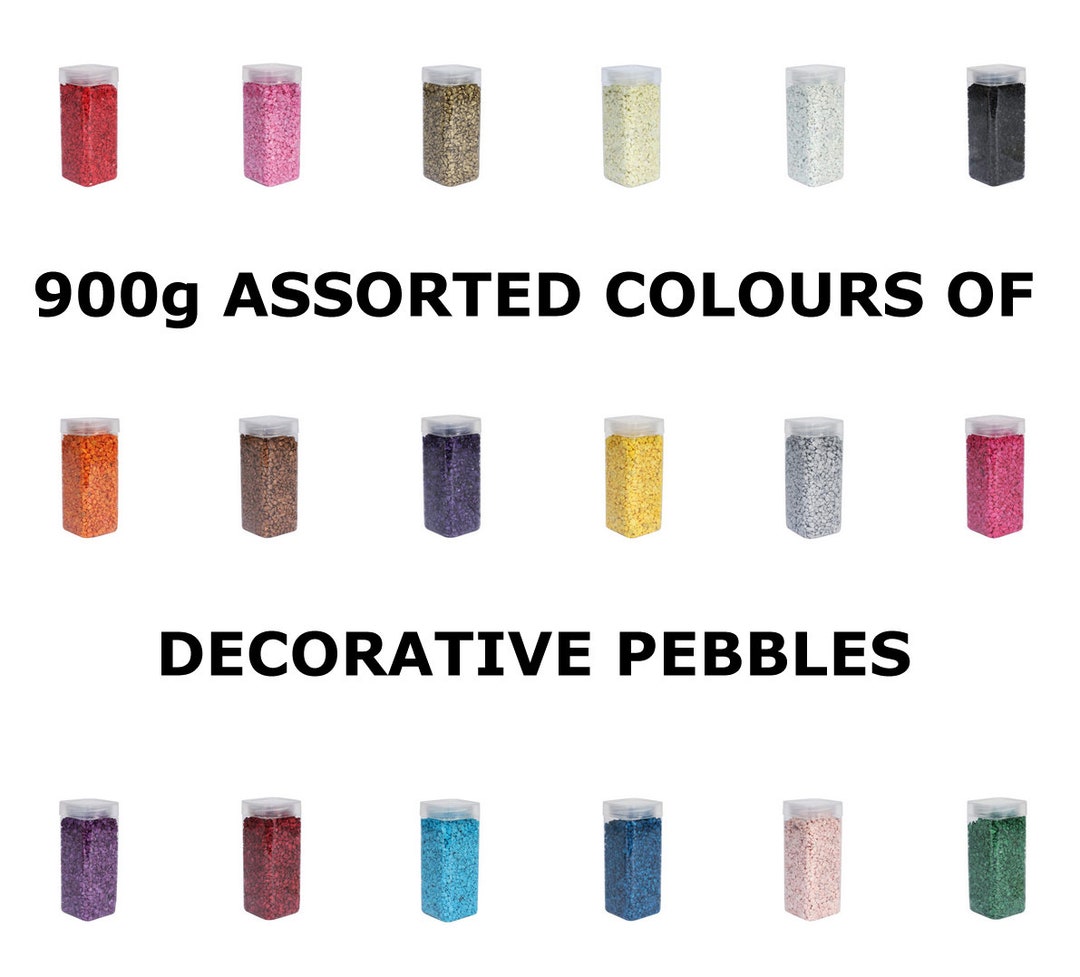 900g [choose Colour] Decorative Stones Pebbles Natural Assorted Table ...