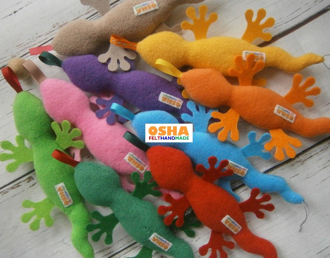Rainbow Felt Fleece Gecko Lizard Toy Gecko Rag Doll Christmas - Etsy