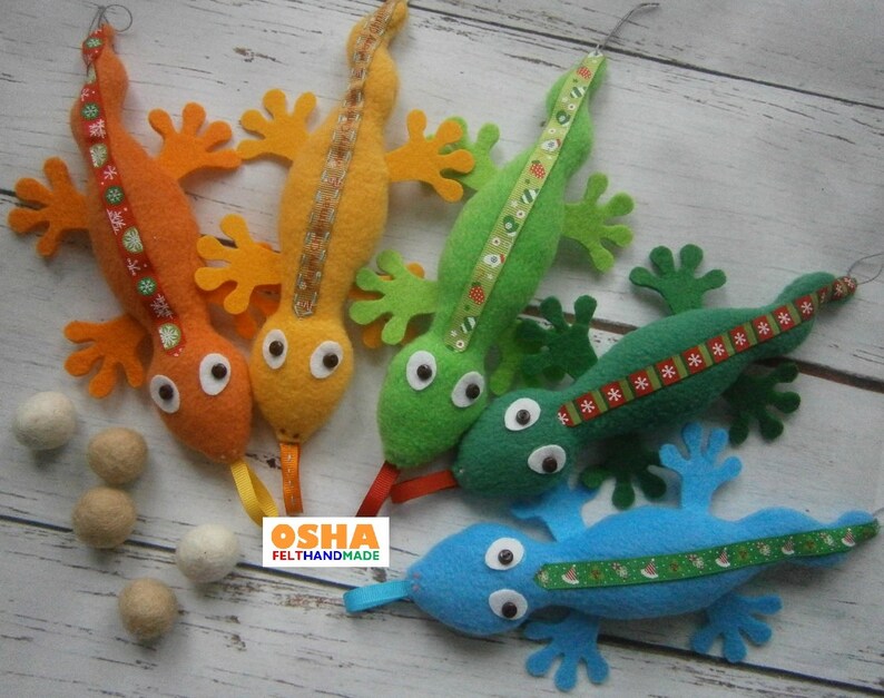 Rainbow Felt Fleece Gecko Lizard Toy Gecko Rag Doll Christmas - Etsy Norway