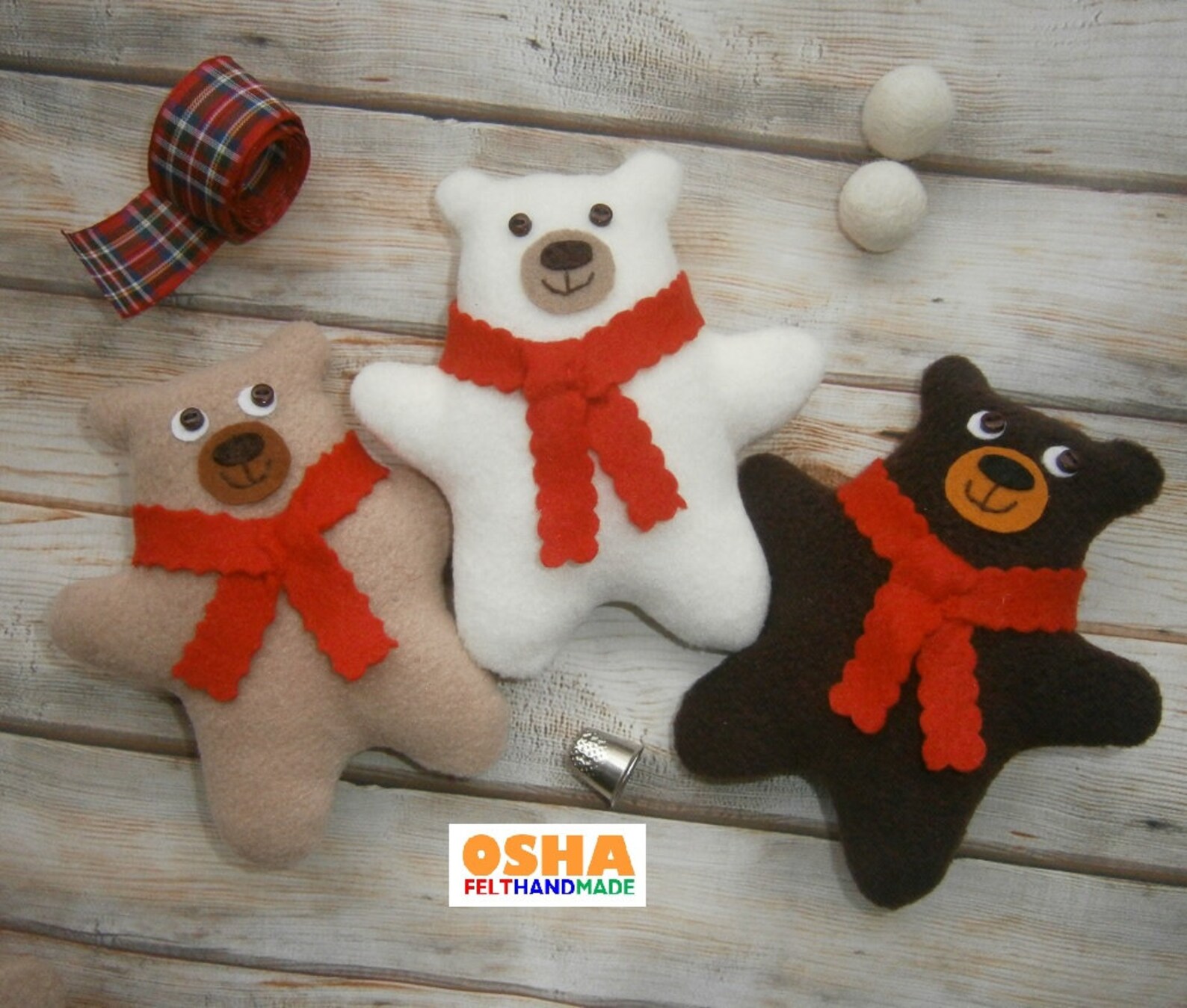 Teddy Bear Rag Doll Christmas Fleece Baby Soft Toys Fabric | Etsy