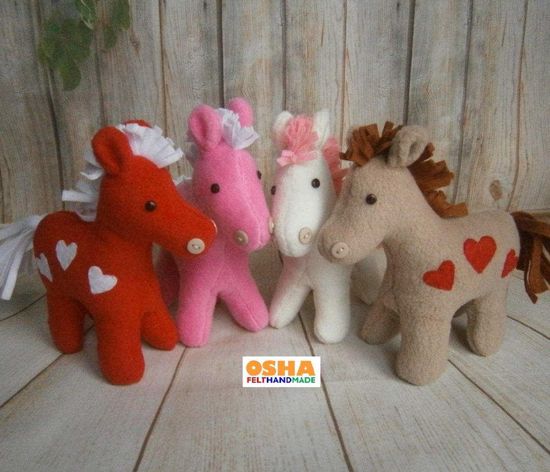 Caballo kawaii con corazones, regalo de San Valentín, decoración de ...
