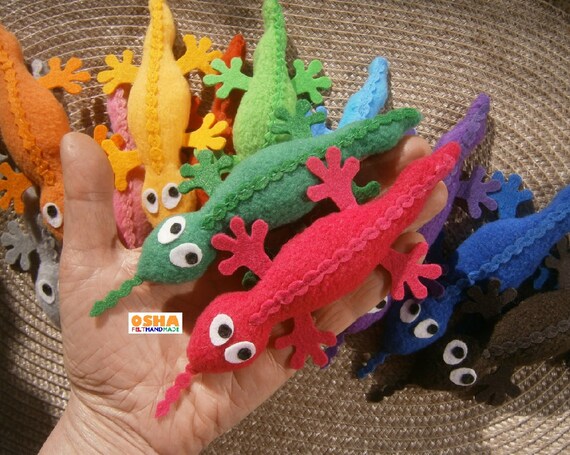 Rainbow Baby Lizards Large Leopard Gecko Articulated Toy – Pigeon