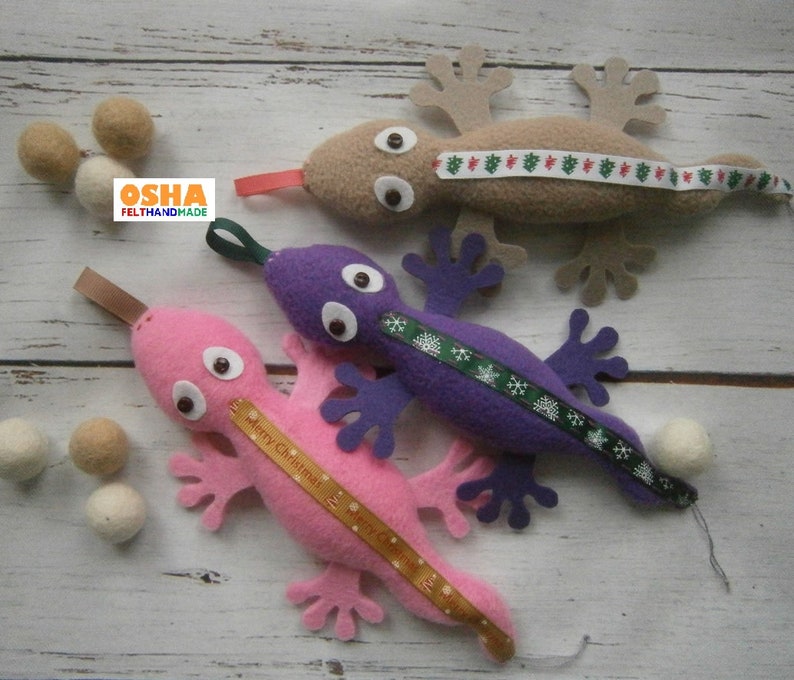 Rainbow Felt Fleece Gecko Lizard Toy Gecko Rag Doll Christmas - Etsy