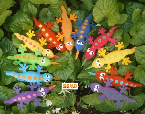 Toys Toys & Games Green Baby Lizard Small Gecko rag doll Stuffed Lizard ...