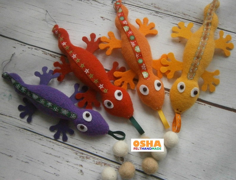 Rainbow Felt Fleece Gecko Lizard Toy Gecko Rag Doll Christmas - Etsy Norway
