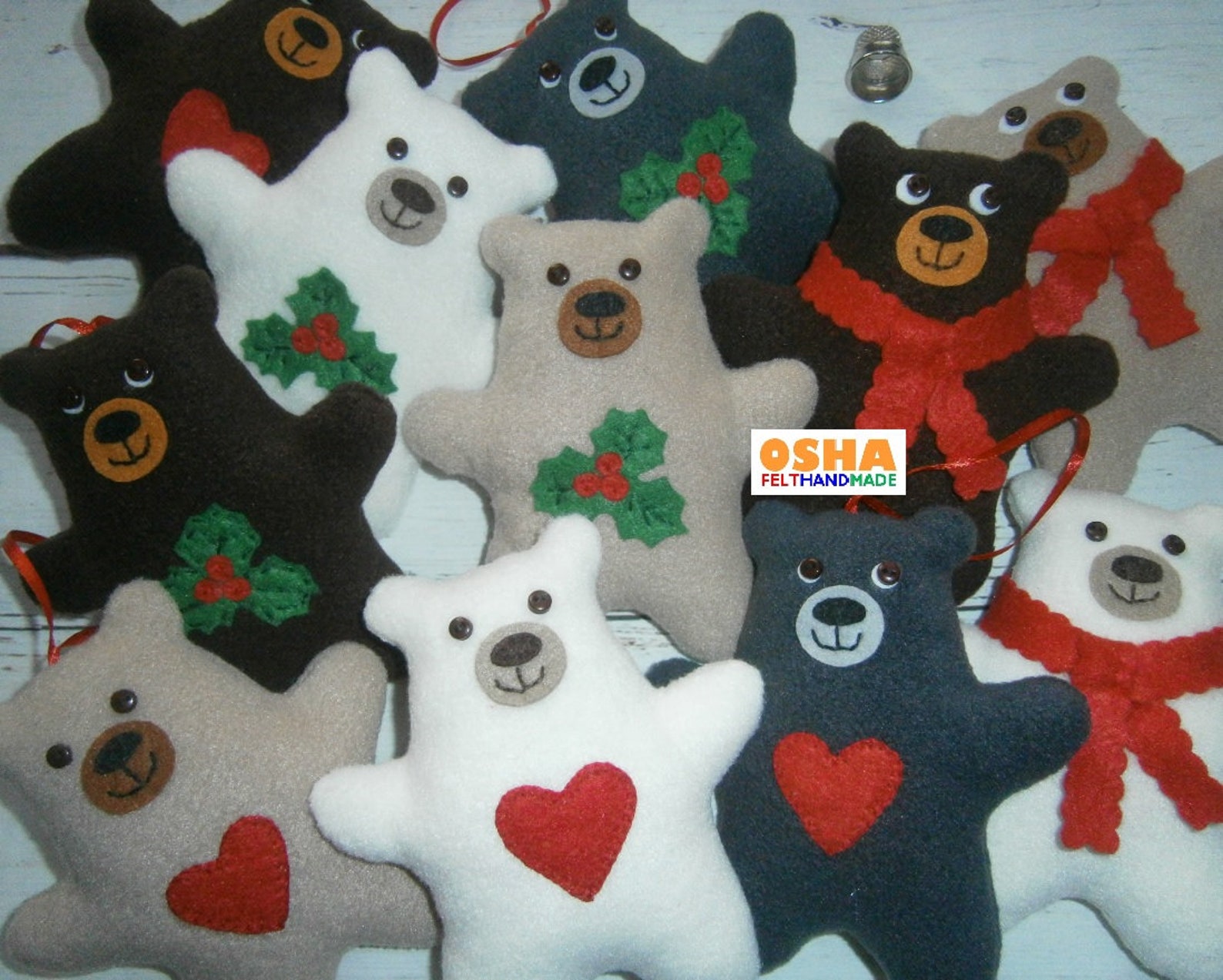 Teddy Bear Rag Doll Christmas Fleece Baby Soft Toys Fabric - Etsy