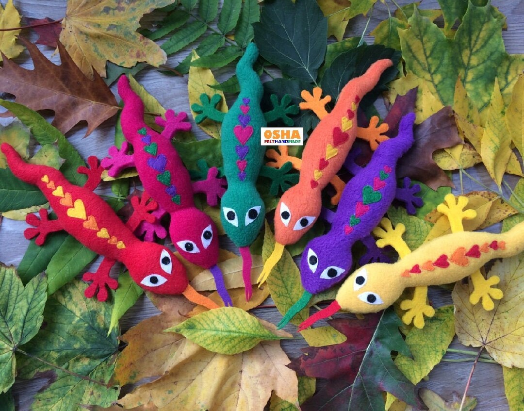 Gecko Lizard Rag Doll in 6colors Harvest Stuffed Soft Toys Gecko Plush ...