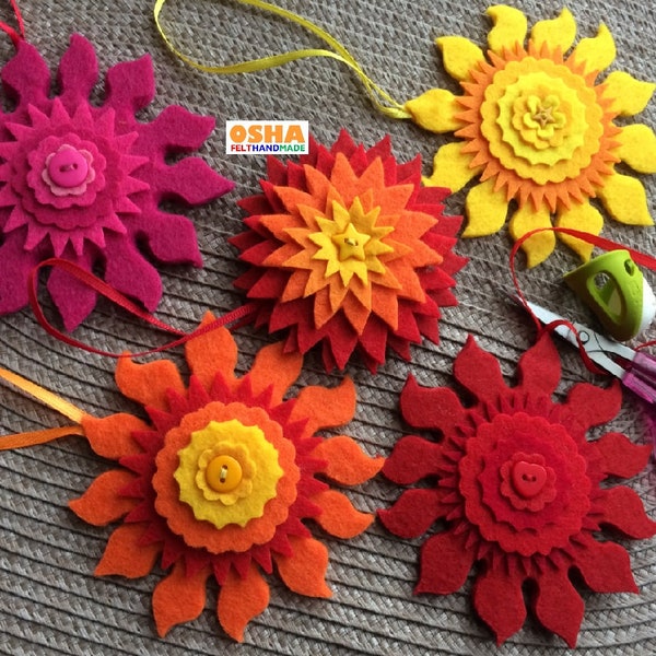 Felt Sun - Etsy