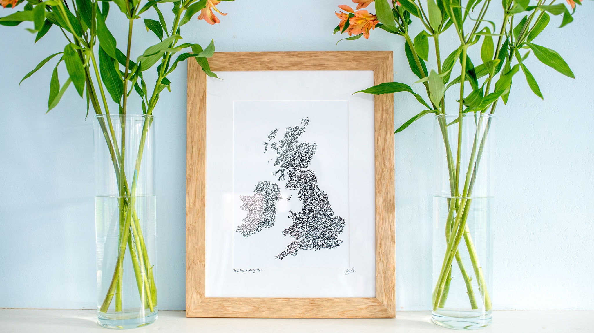 Real Ale Brewery Map of the British Isles. Beer Map Uk. Brewery Map ...