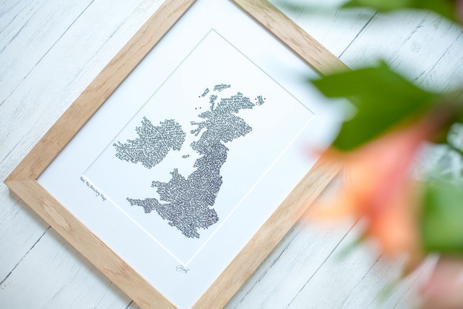 Real Ale Brewery Map of the British Isles. Beer Map Uk. Brewery Map ...