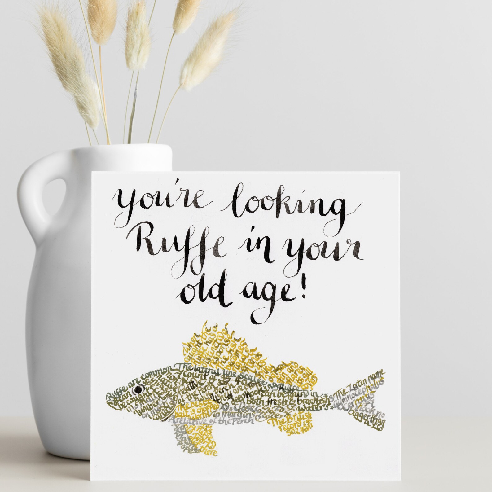 You're Looking Ruffe. Card for Fisherman. Ruffe Fish Card. Fisherman ...