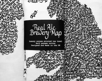 Real ale brewery map of the British Isles Gift for him Gift for dad ...