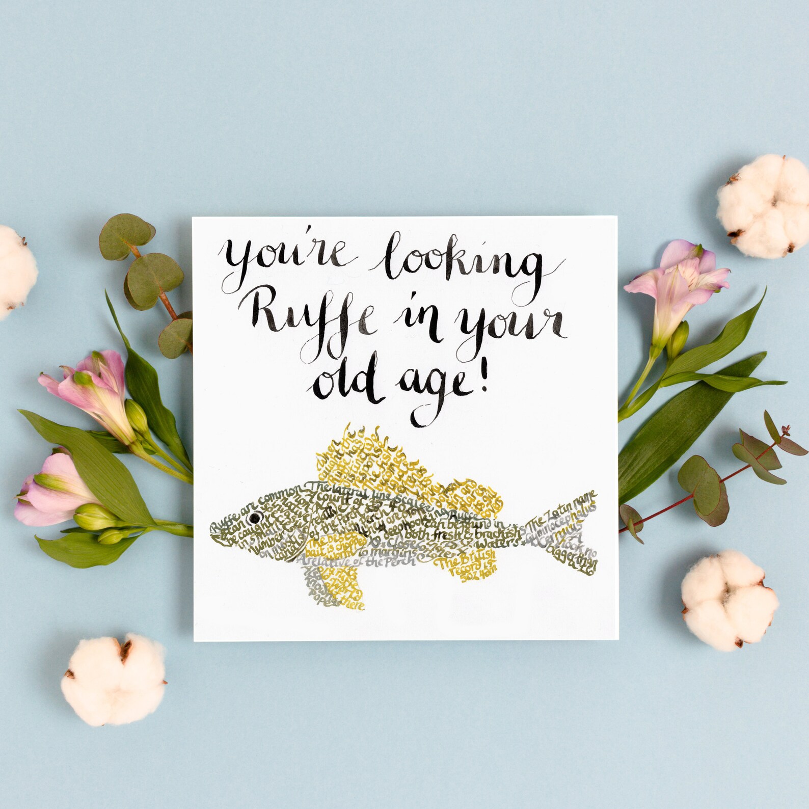 You're Looking Ruffe. Card for Fisherman. Ruffe Fish Card. Fisherman ...