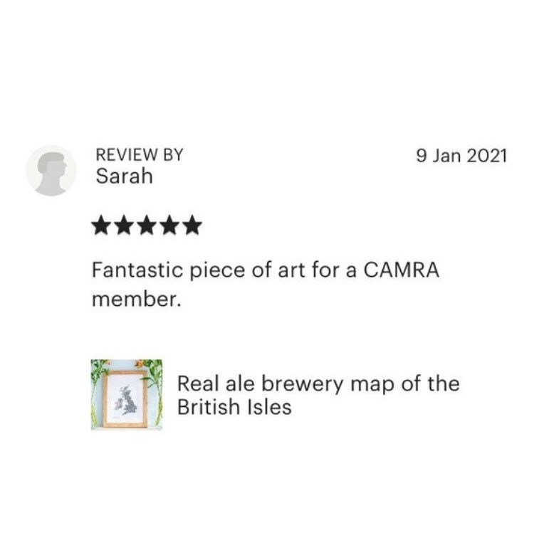 Real ale brewery map of the British Isles Gift for him Gift for dad ...