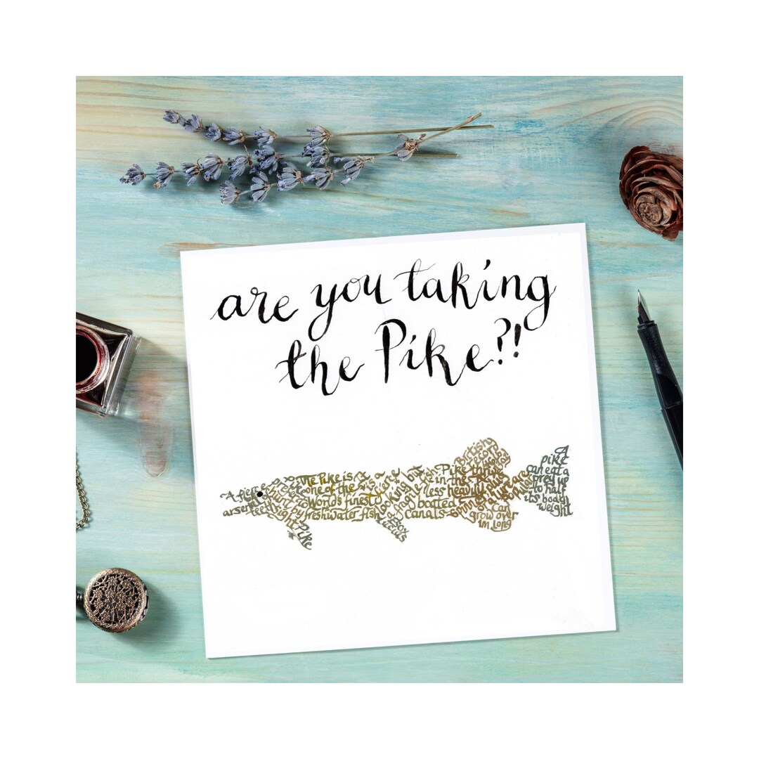 Are You Taking the Pike. Card for Fisherman. Pike Fish Card. Fisherman ...