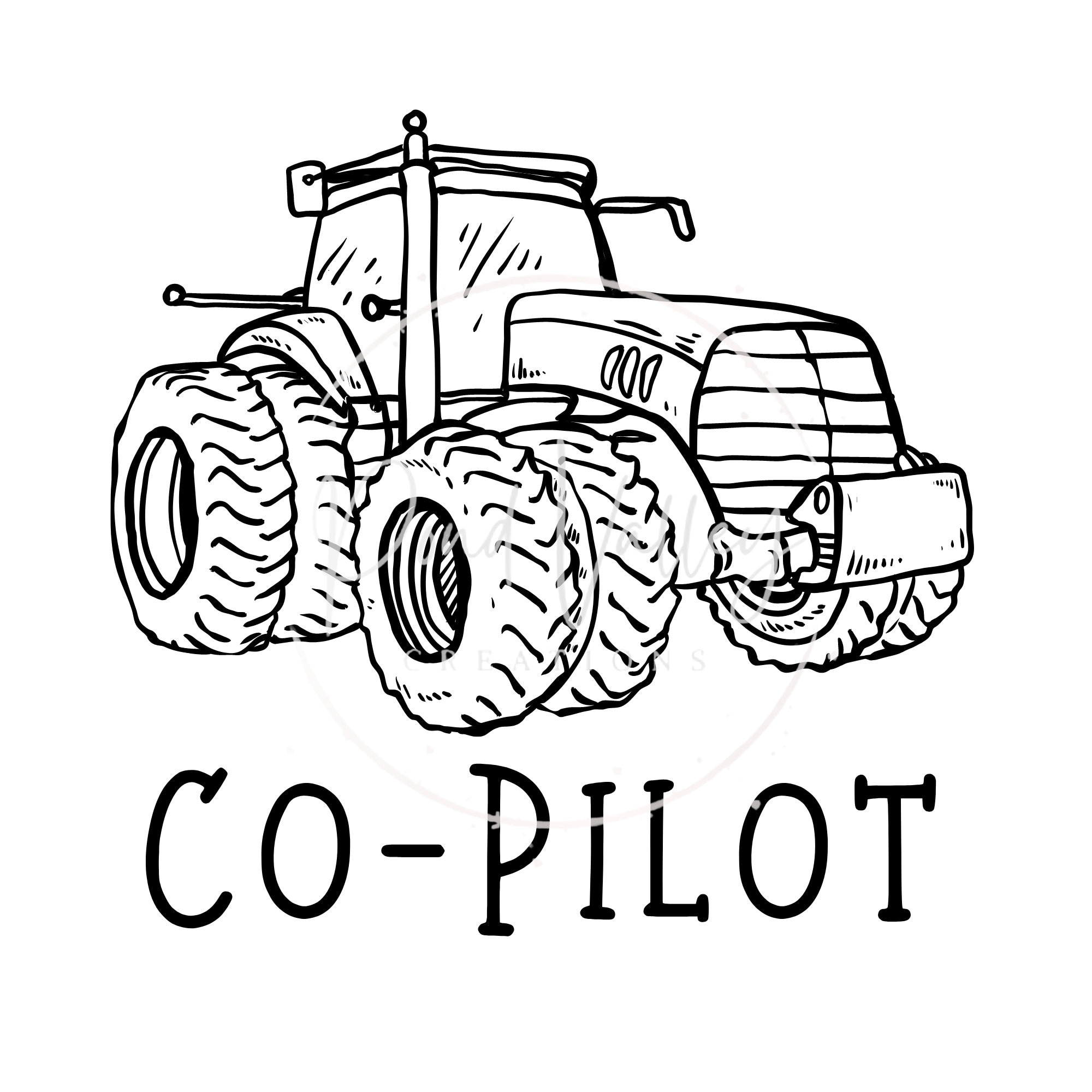 Tractor Co-pilot SVG | Farm Svg | Farming Svg | Tractor Svg | Copilot ...