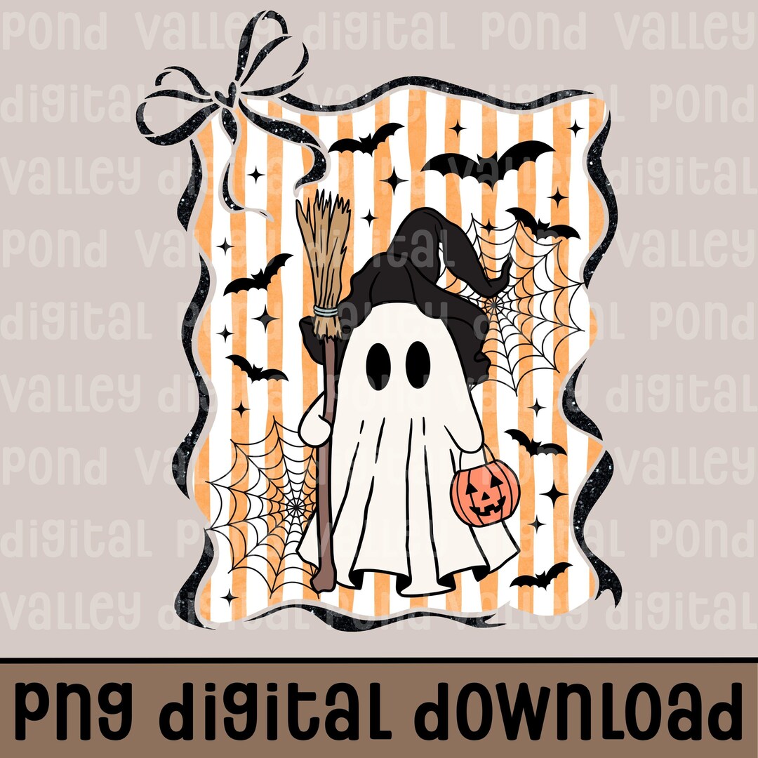 Halloween Ghost PNG Sublimation Preppy Ghost Shirt Design Happy ...
