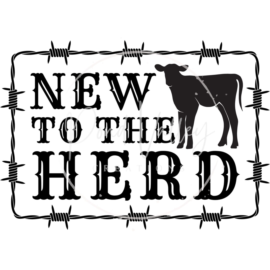 New to the Herd SVG | Calf | Cow | Baby Announcement | Farming Svg ...