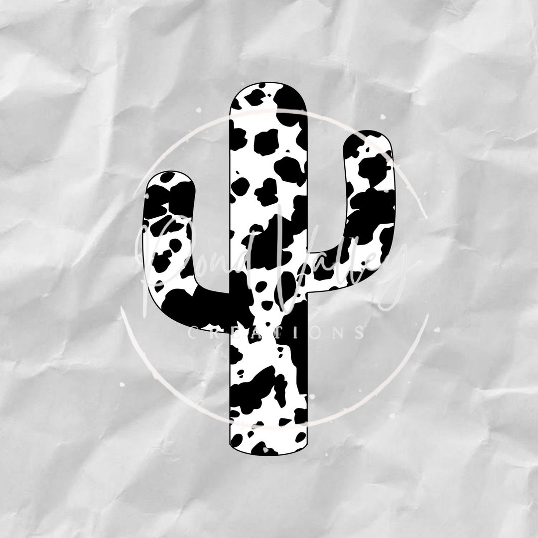 Cow Print Cactus PNG | Cow Hide | Desert | Western | Country | Cowboy ...