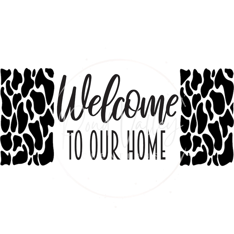 Welcome to Our Home Cow Print SVG Cow Sign Svg Cow Pattern - Etsy