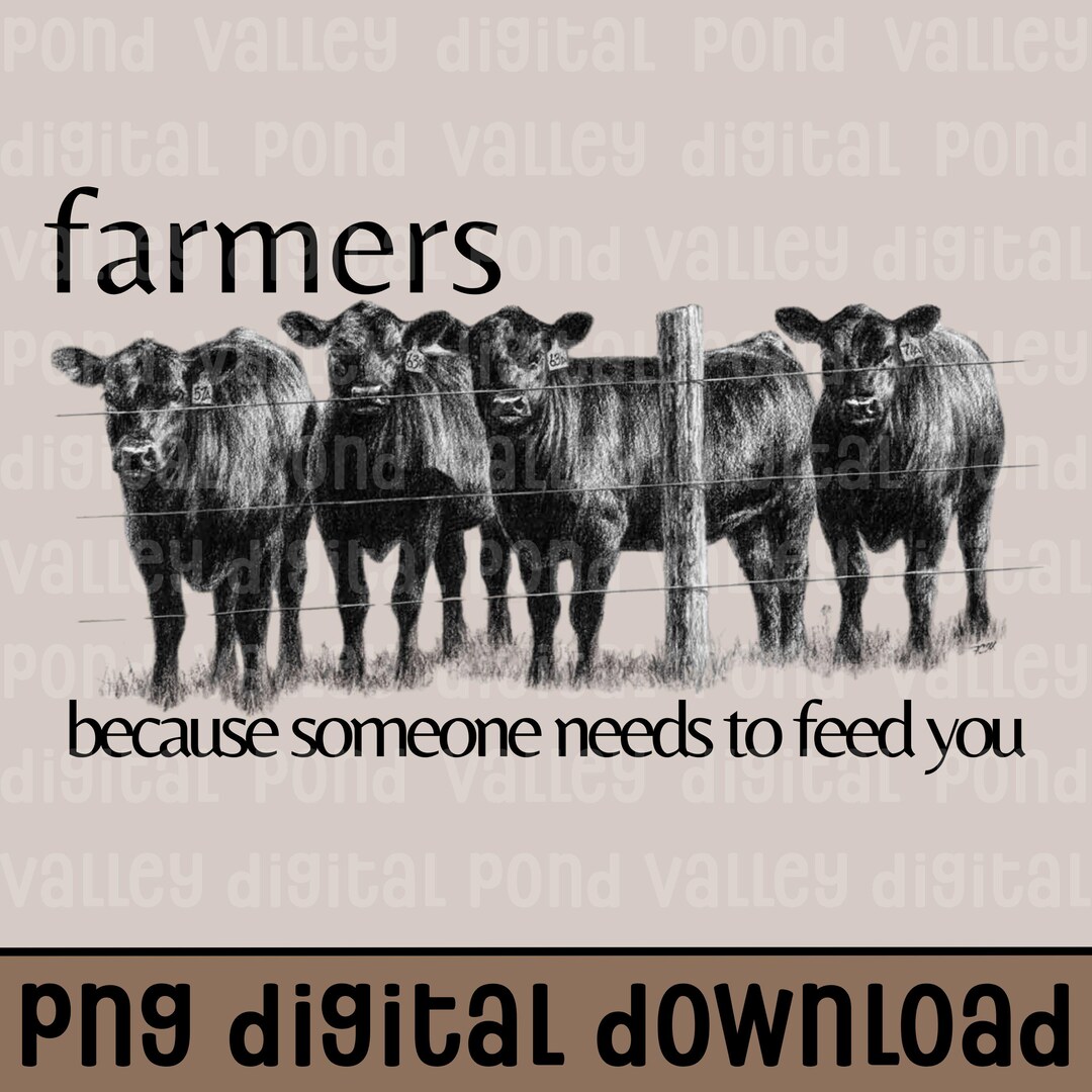 Cattle Farm PNG Cow Farming Thank a Farmer Livestock Shirt Design ...