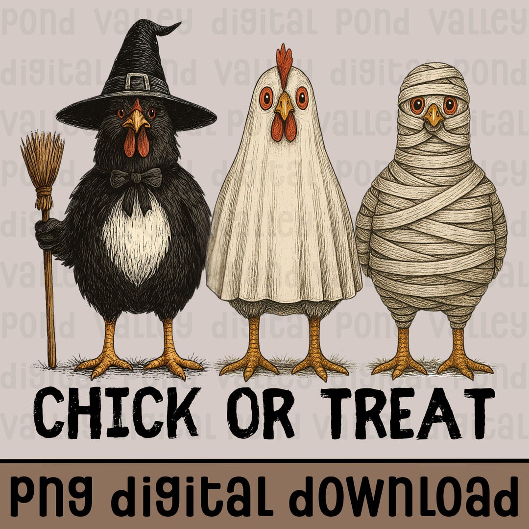 Cute Halloween Chicken PNG Spooky Chicken Witch Chicken Ghost Chicken ...