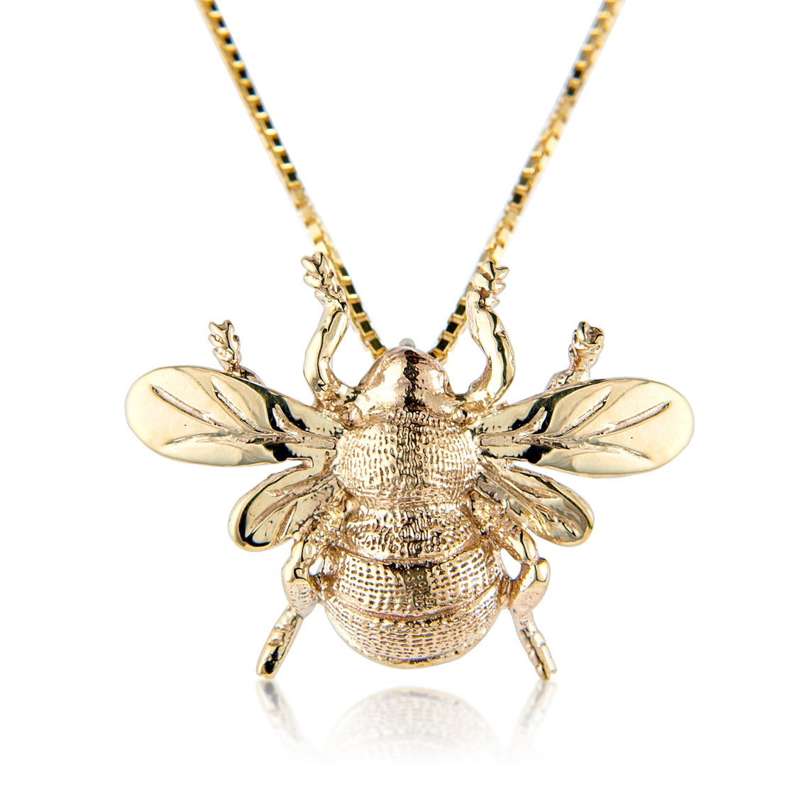 Gold Bee Necklace, Bee Jewellery, Gold Pendant, Bee Pendant, Bee Charm ...