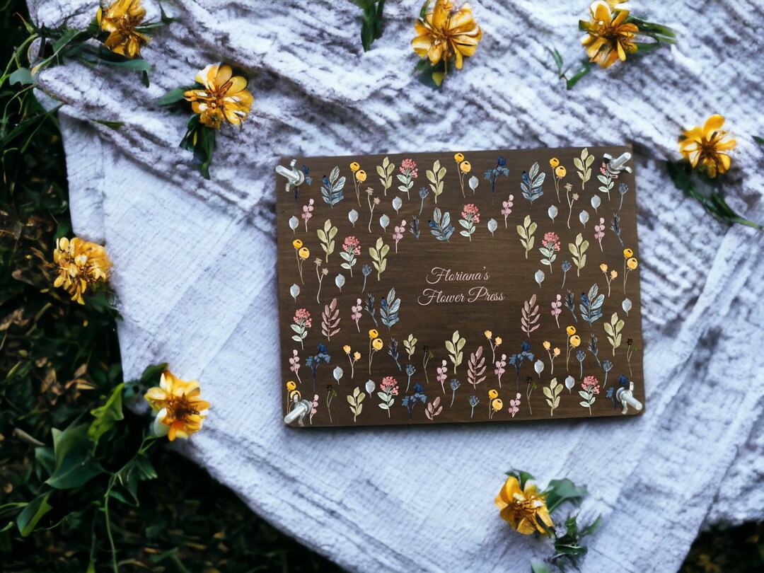 Botanical Flower Press Personalized, Flower Plants Press Kit, Nature ...