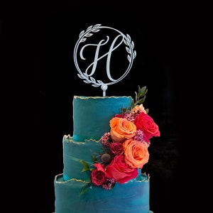 Letter F Cake Topper Silver, Single Letter Cake Topper Gold, Wedding ...
