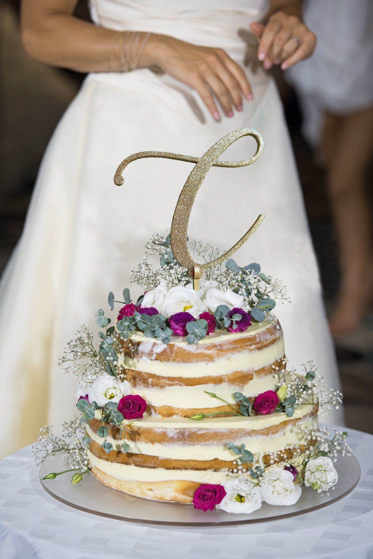 Wedding Cake Topper Letter C Cake Topper Gold Cake Topper | Etsy