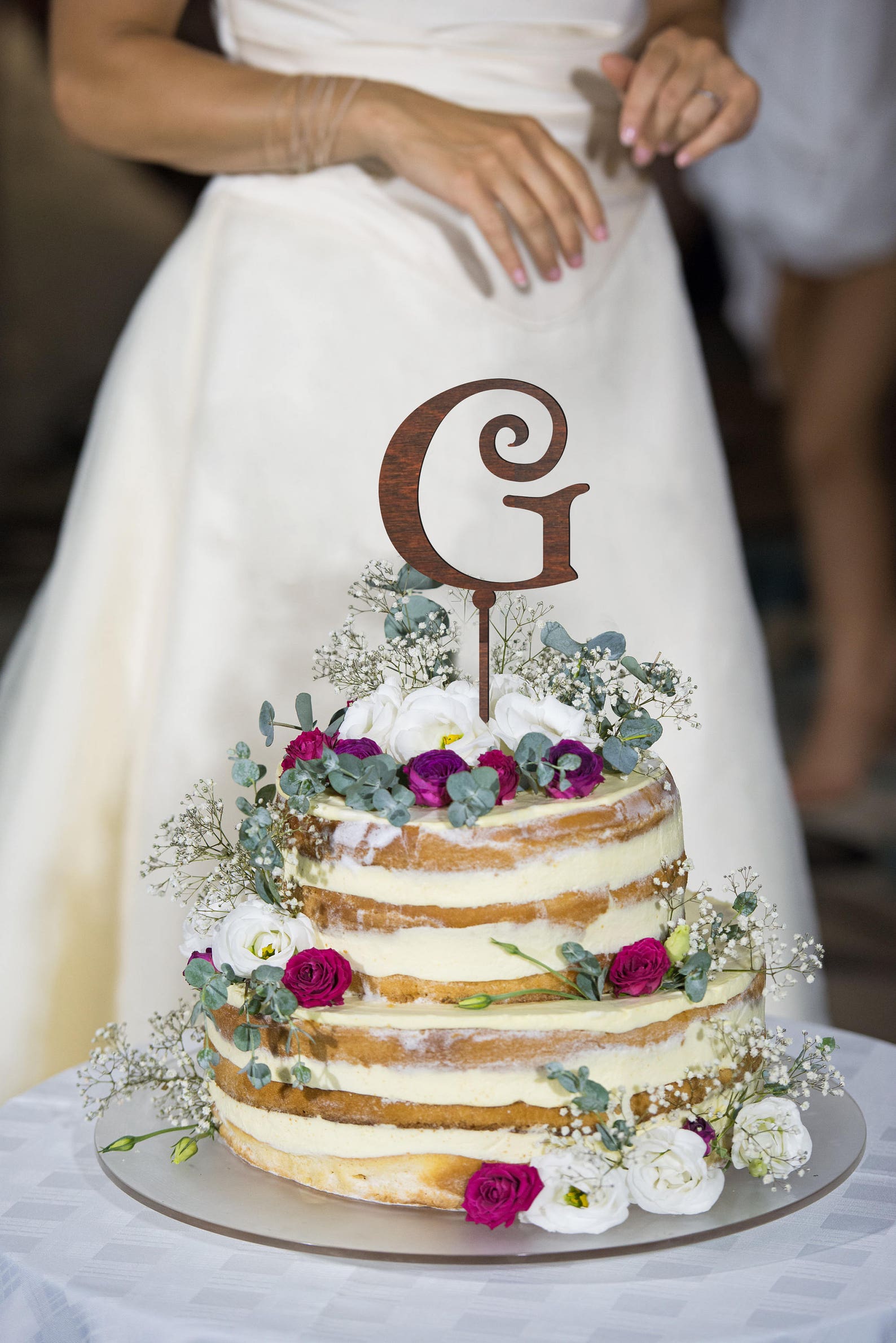 Letter G Wedding Cake Topper Cake Topper Unique Cake Topper | Etsy
