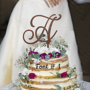 Letter G Wedding Cake Topper, Cake Topper, Unique Cake Topper, Monogram ...