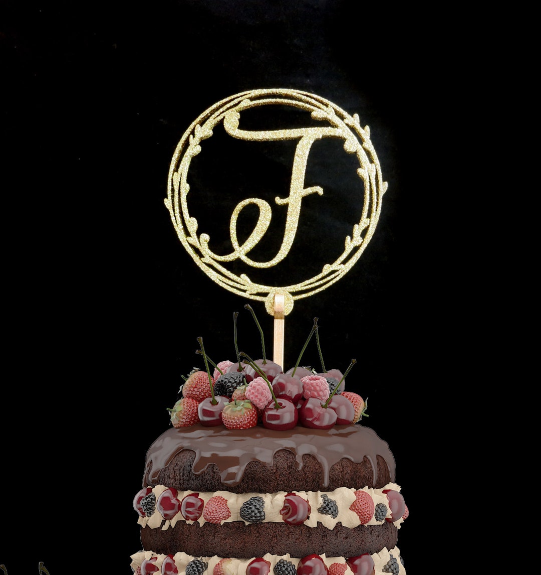 Wood Cake Topper Letter F Wedding Cake Topper Unique Cake - Etsy