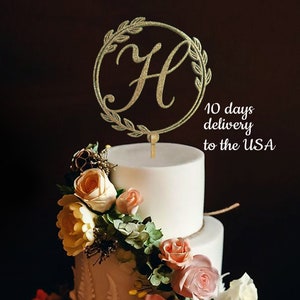 Letter F cake topper silver Single letter cake topper gold | Etsy