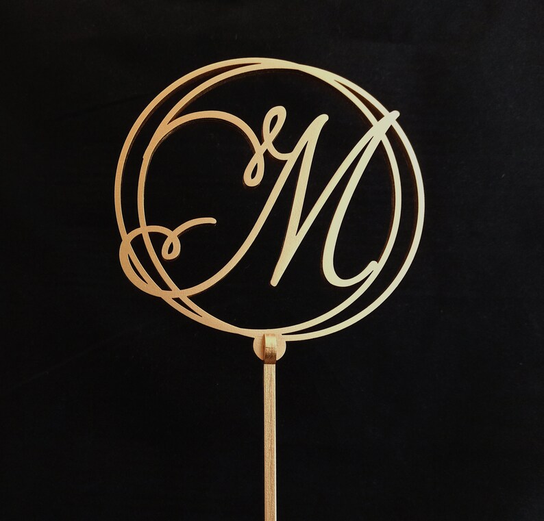 Monogram Cake Topper Letter D Wood Cake Topper Wedding Cake - Etsy