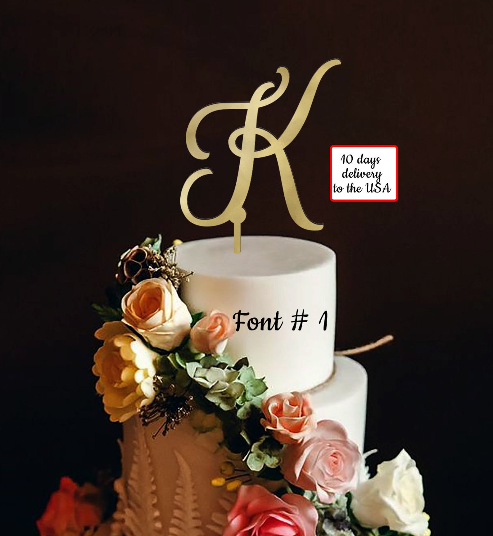 Letter G Wedding Cake Topper Cake Topper Unique Cake Topper | Etsy