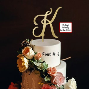 Letter G Wedding Cake Topper Cake Topper Unique Cake Topper | Etsy