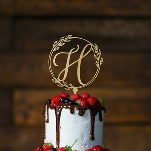 Letter F Cake Topper Silver, Single Letter Cake Topper Gold, Wedding ...