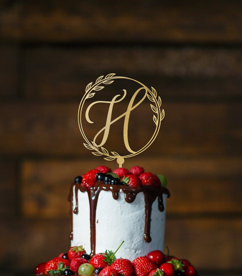 Letter F Cake Topper Silver Single Letter Cake Topper Gold | Etsy