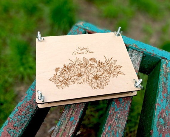 Flowers Plants Press Kit Botanical Flower Press Personalized - Etsy ...