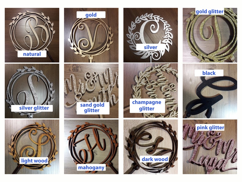 Letter F Cake Topper Silver Single Letter Cake Topper Gold - Etsy